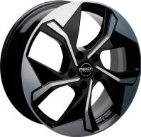 Köp aluminiumfälgen Mega Wheels Triton Black front polished online - Däck365